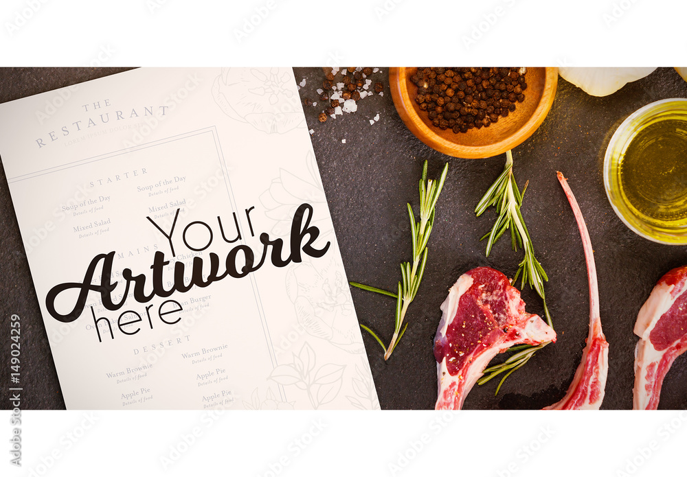 Cooking Mockup Template 2 Stock Template | Adobe Stock