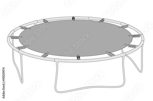 2d cartoon illustration of trampoline Stock Illustration | Adobe Stock