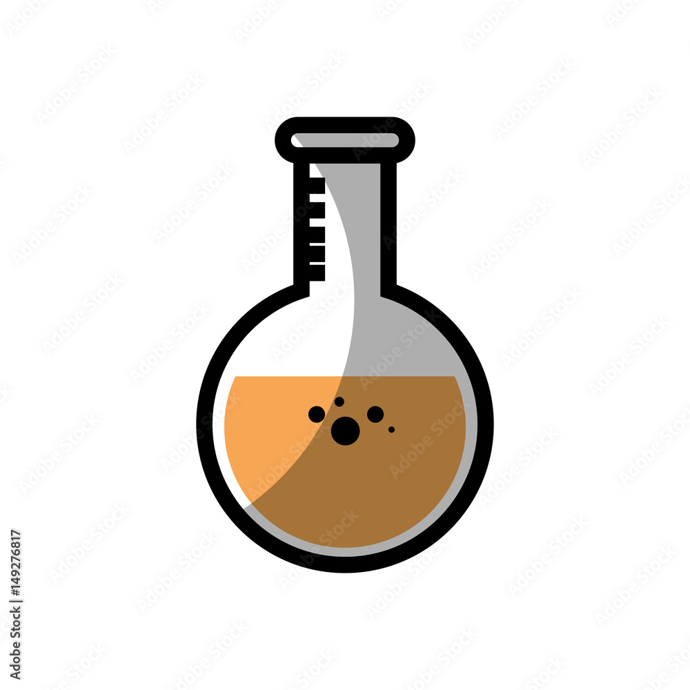 chemical flask icon over white background. vector illustration Stock ...