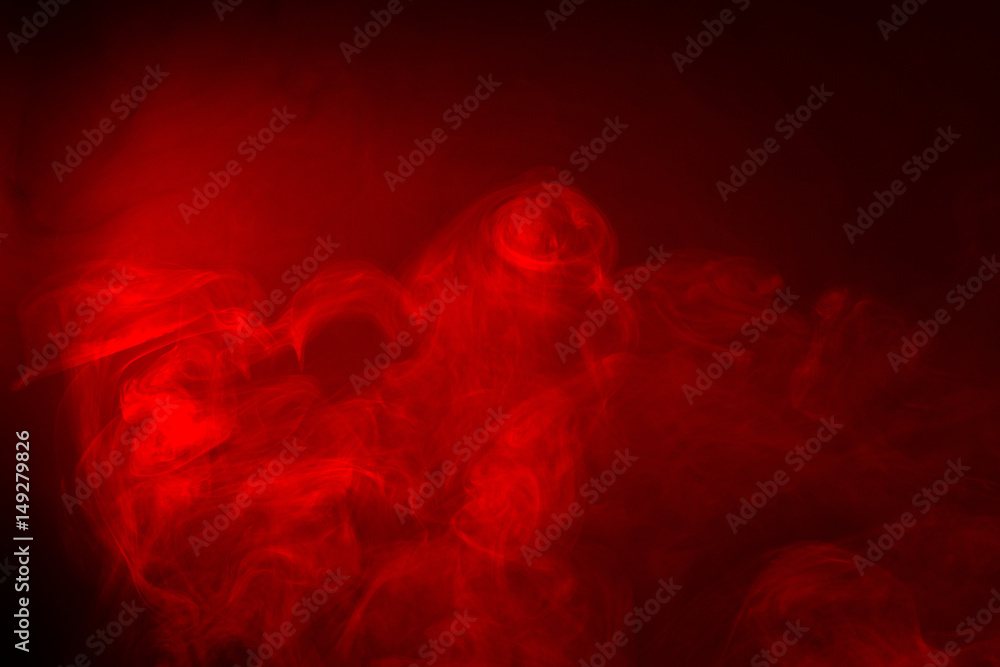 Red Texture of steam on a black background Stock Photo | Adobe Stock