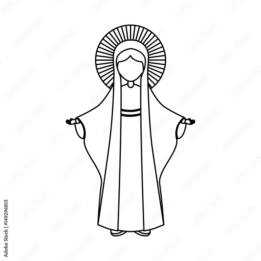 Holy virgin mary icon vector illustration design Stock Vector | Adobe Stock