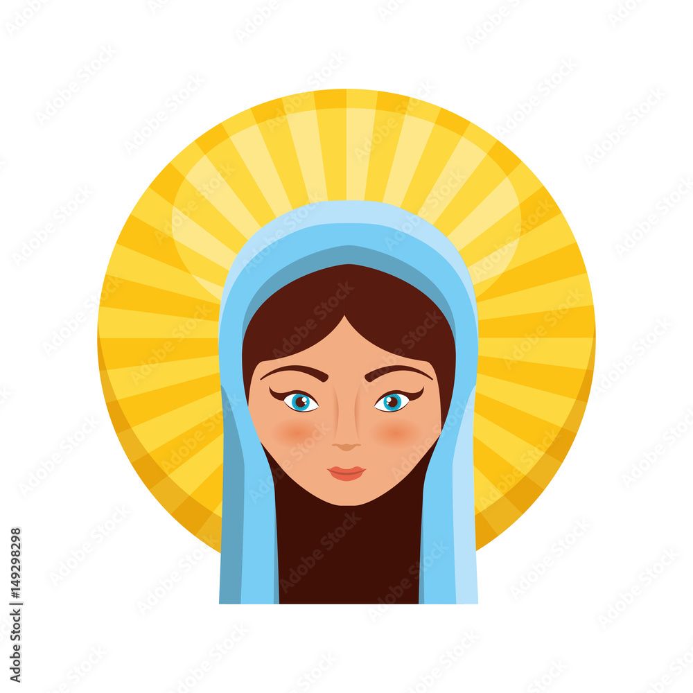 Holy virgin mary icon vector illustration design Stock Vector | Adobe Stock