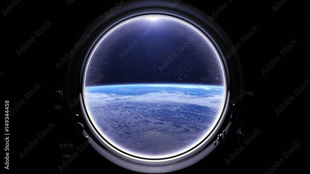 Flight Of The Space Station Above The Earth. International space ...