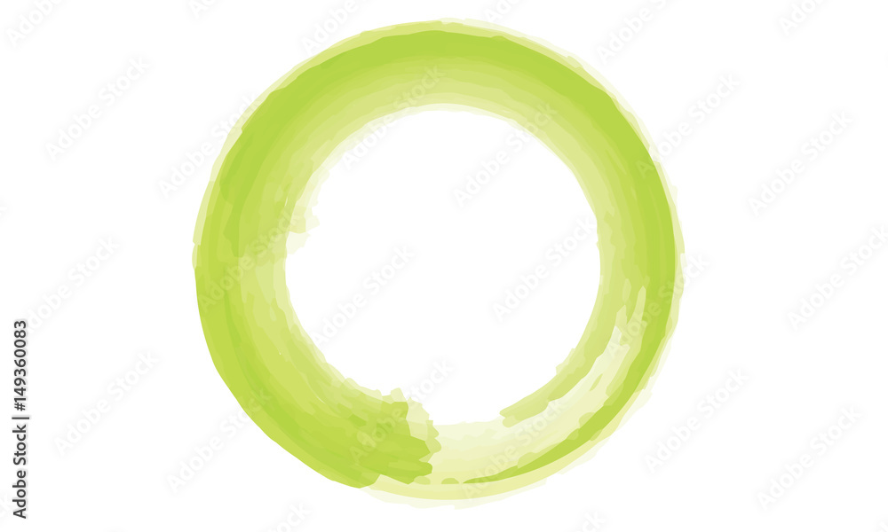 Lime green circle enso Stock Vector | Adobe Stock