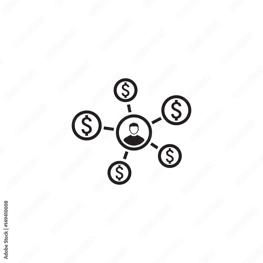 Personal Income Icon. Flat Design. Stock-Vektorgrafik | Adobe Stock