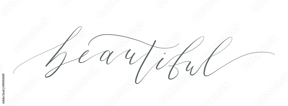 beautiful calligraphy Stock Vector | Adobe Stock