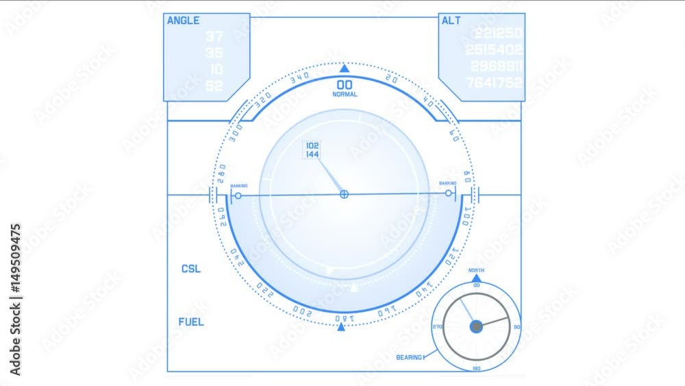 4k Radar GPS signal tech screen display,future science sci-fi data ...