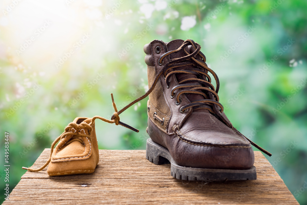 Kids Shoes Tied Together