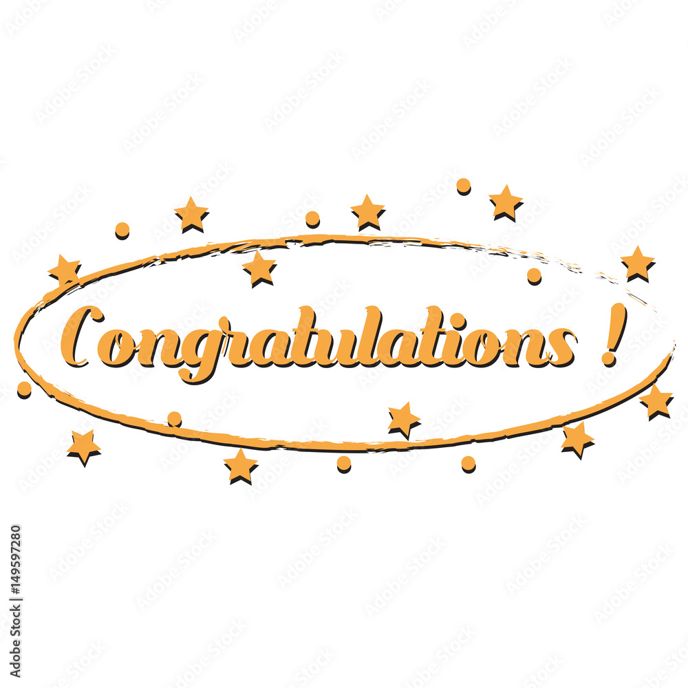 Congratulations template for card, banner, flyer, gift certificate ...