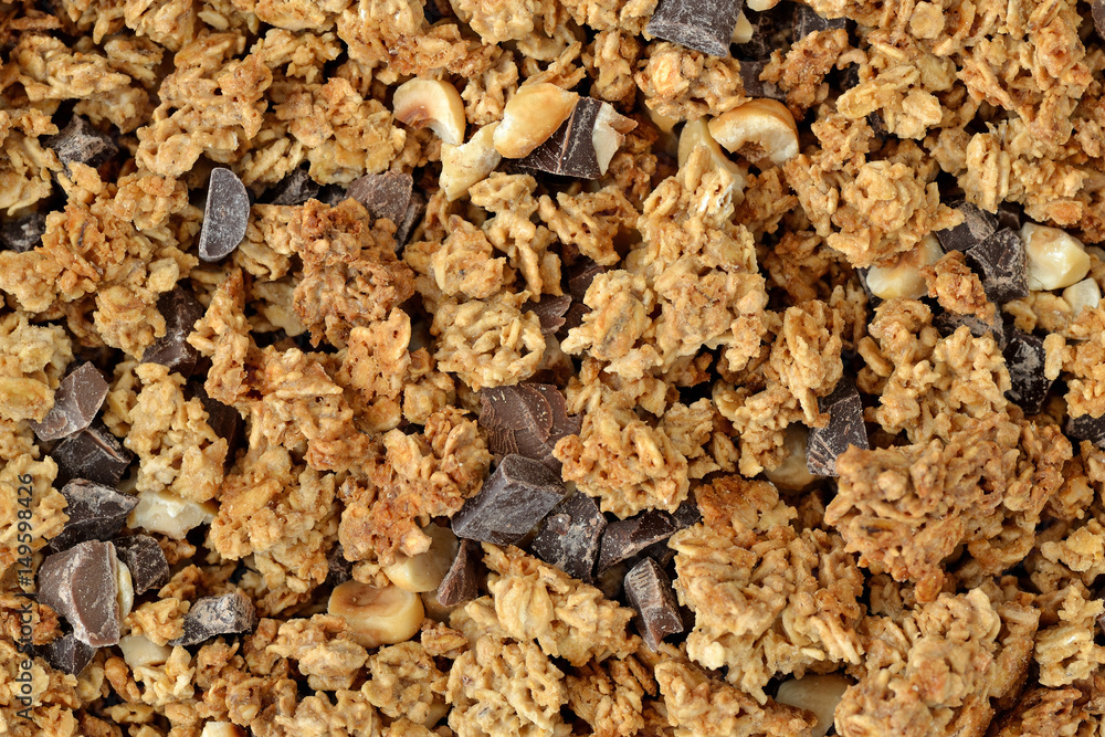 Granola texture background Stock Photo | Adobe Stock