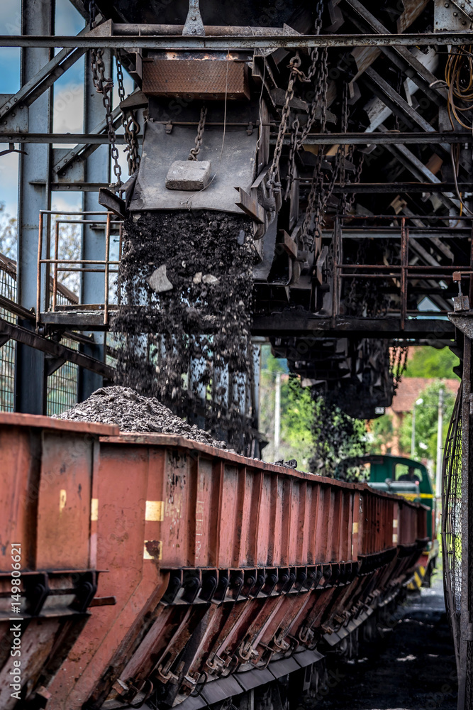 Vintage railway coal loading station Stock Photo | Adobe Stock