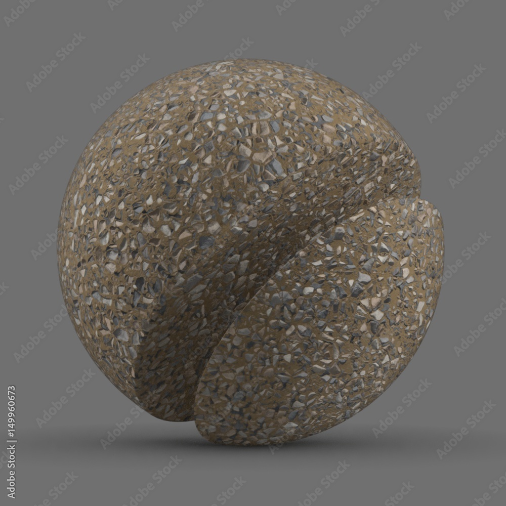 Ground Pebbles Cemented Stock 3D asset | Adobe Stock