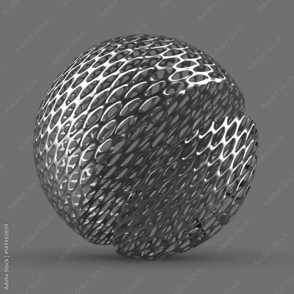 Metal Grid Rounded Patterned Stock 3D asset | Adobe Stock