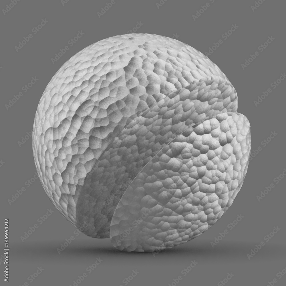 Polystyrene Rounded Stock 3D asset | Adobe Stock