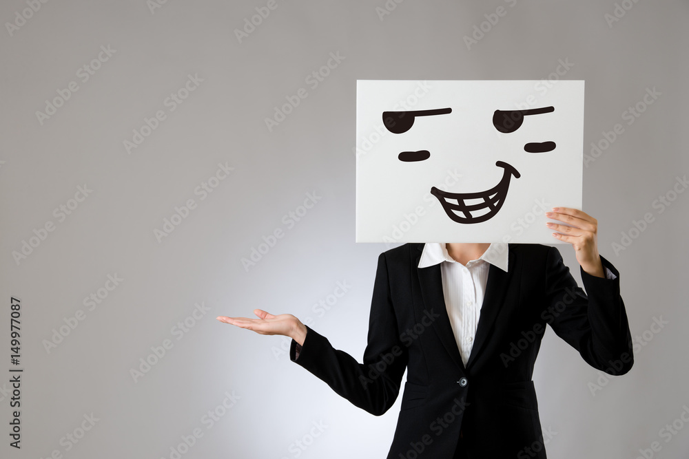 proud drawing face and displaying hand gesture Stock Photo | Adobe Stock