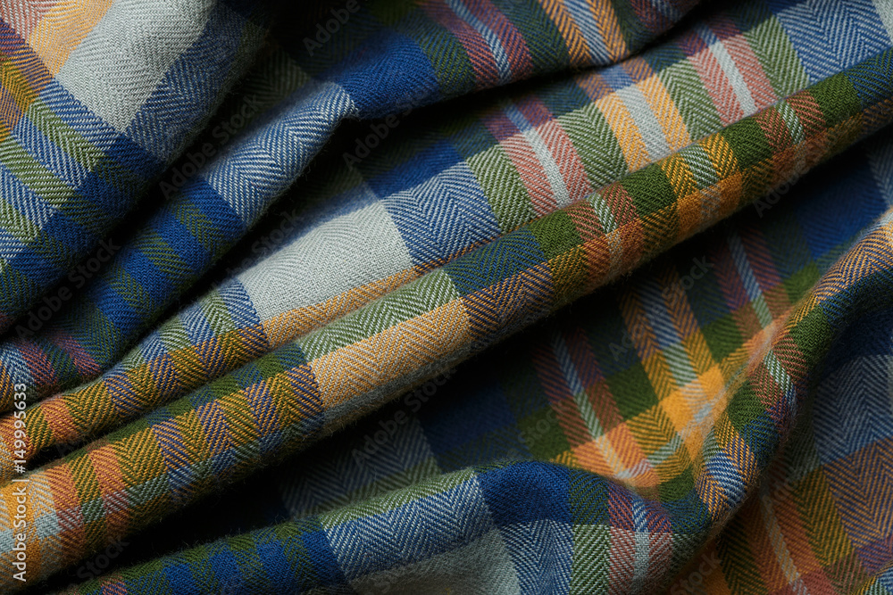 Cotton fabric in color cell. Texture line draped fabric. The structure ...