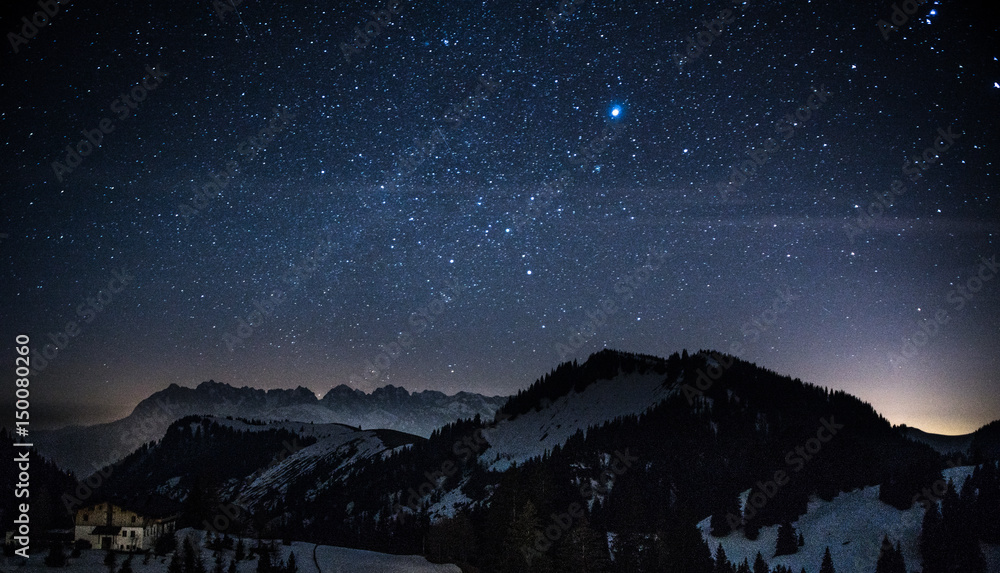 Starry Night in The Alps Stock Photo | Adobe Stock