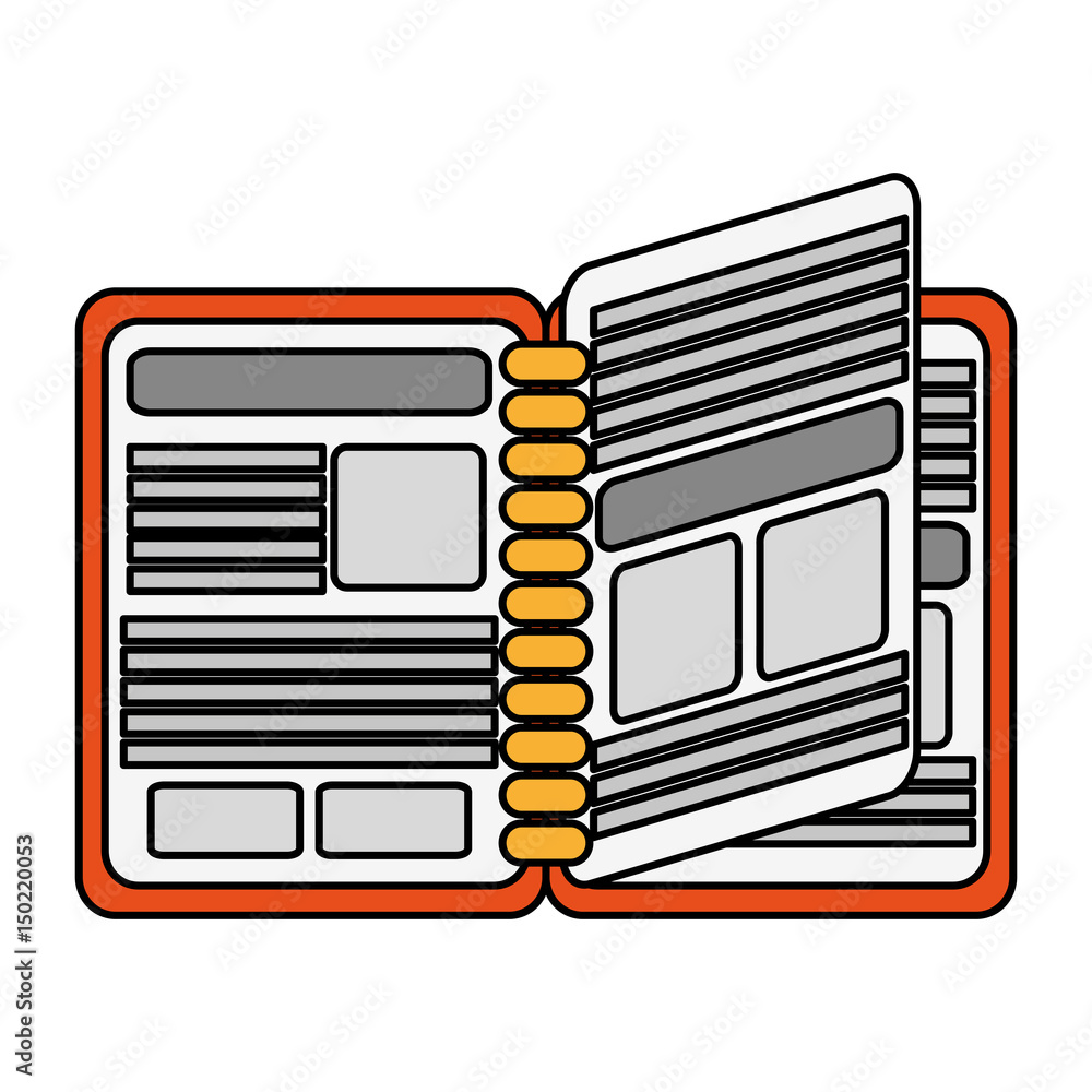 colorful realistic image phone book open vector illustration Stock ...