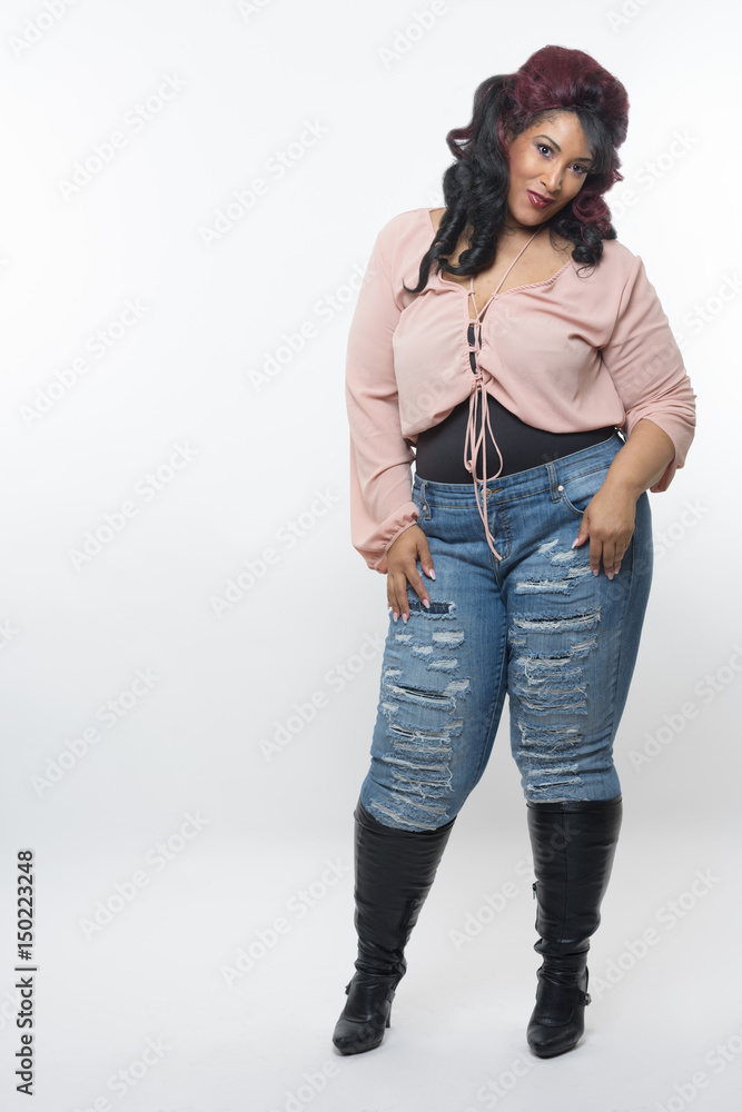 Foto Stock Plus size african american woman | Adobe Stock