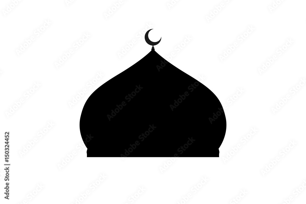 Mosque dome icon vector on white background Stock Vector | Adobe Stock