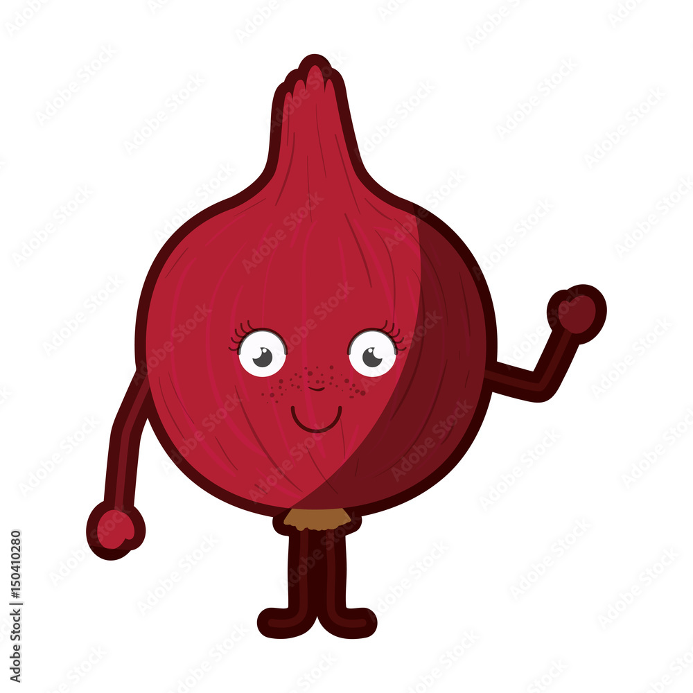 white background with beet cartoon with half shadow vector illustration ...