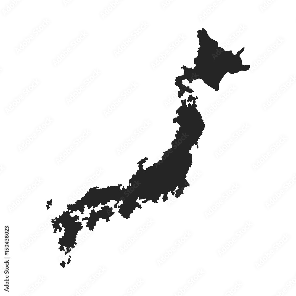 japanese map island tourims destination vector illustration Stock ...