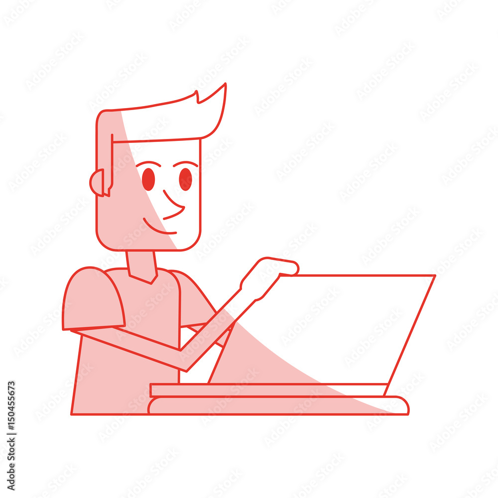 Laptop Side Silhouette