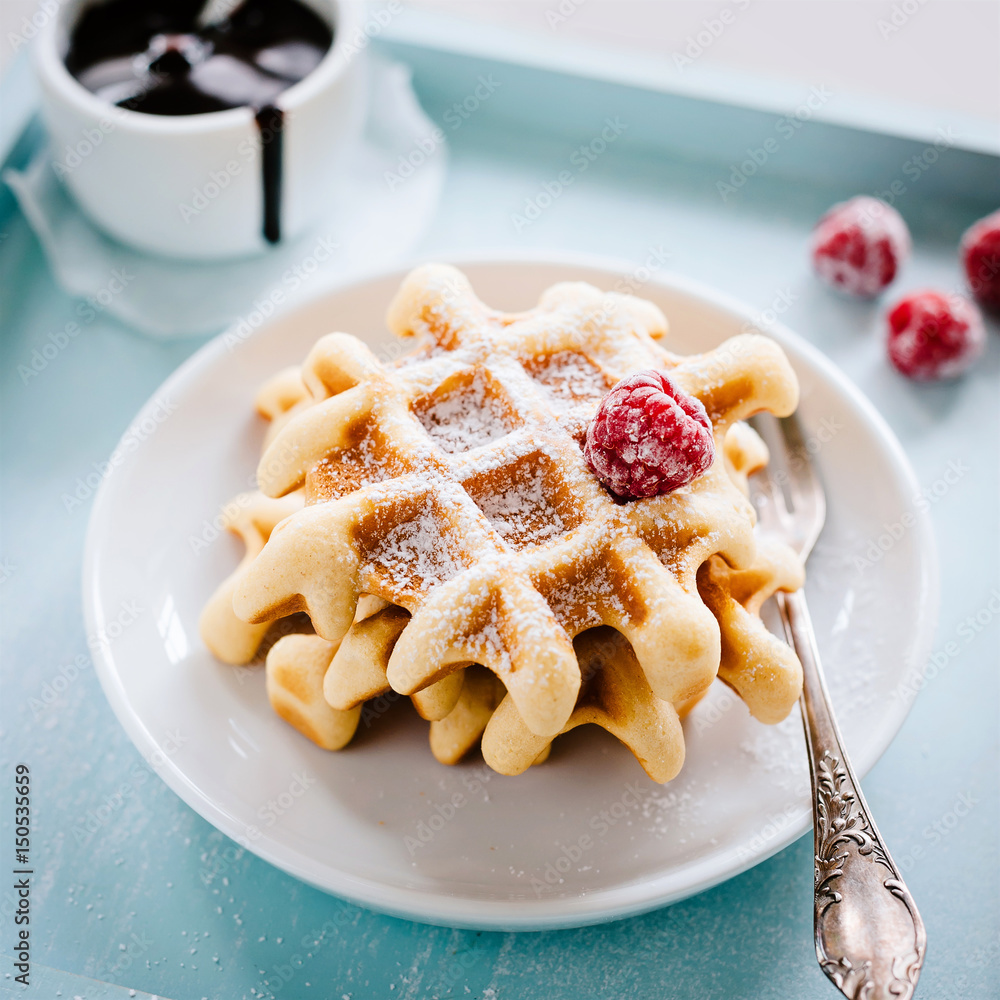 Frische belgische Waffeln 03 Stock-Foto | Adobe Stock