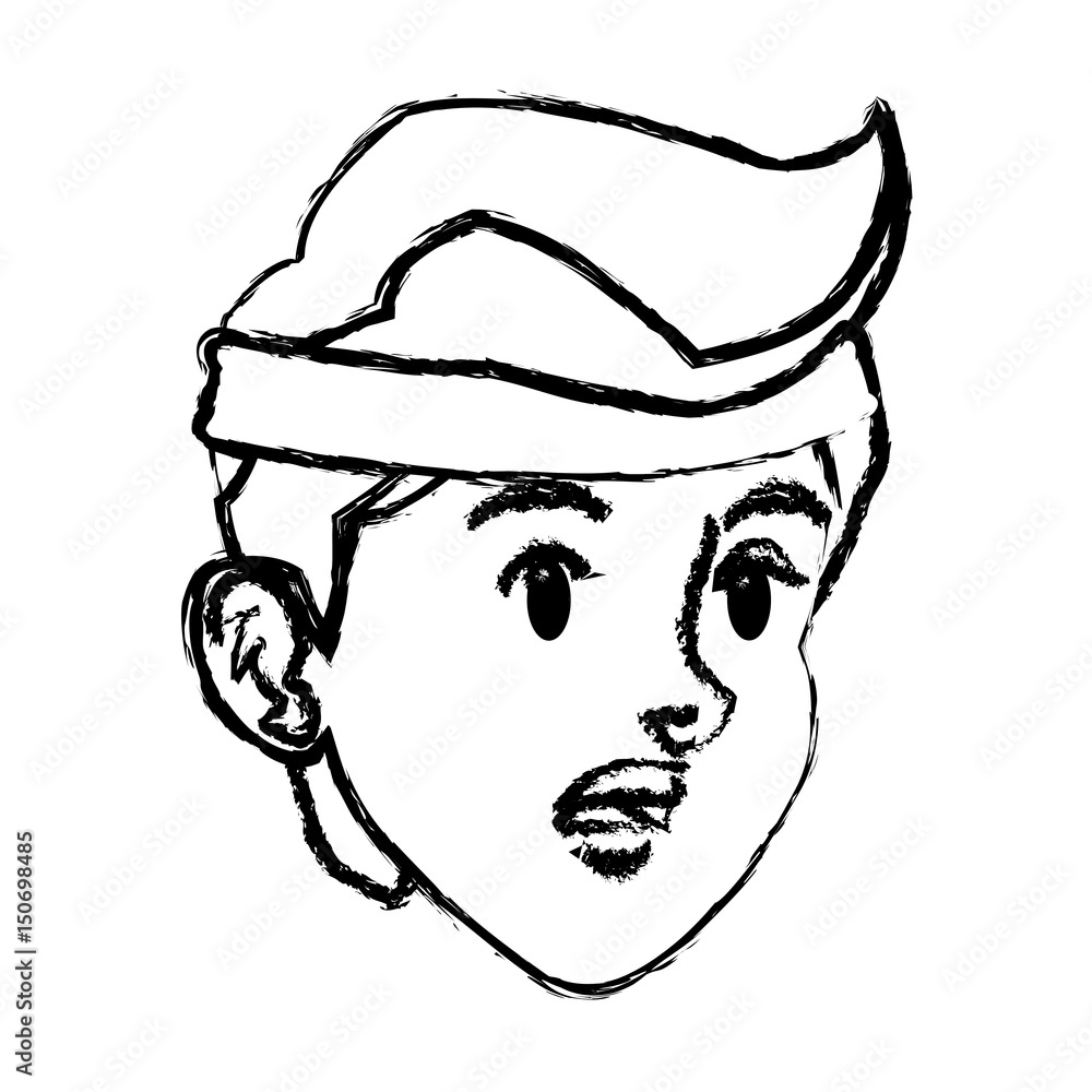 Exhausted Face Drawing