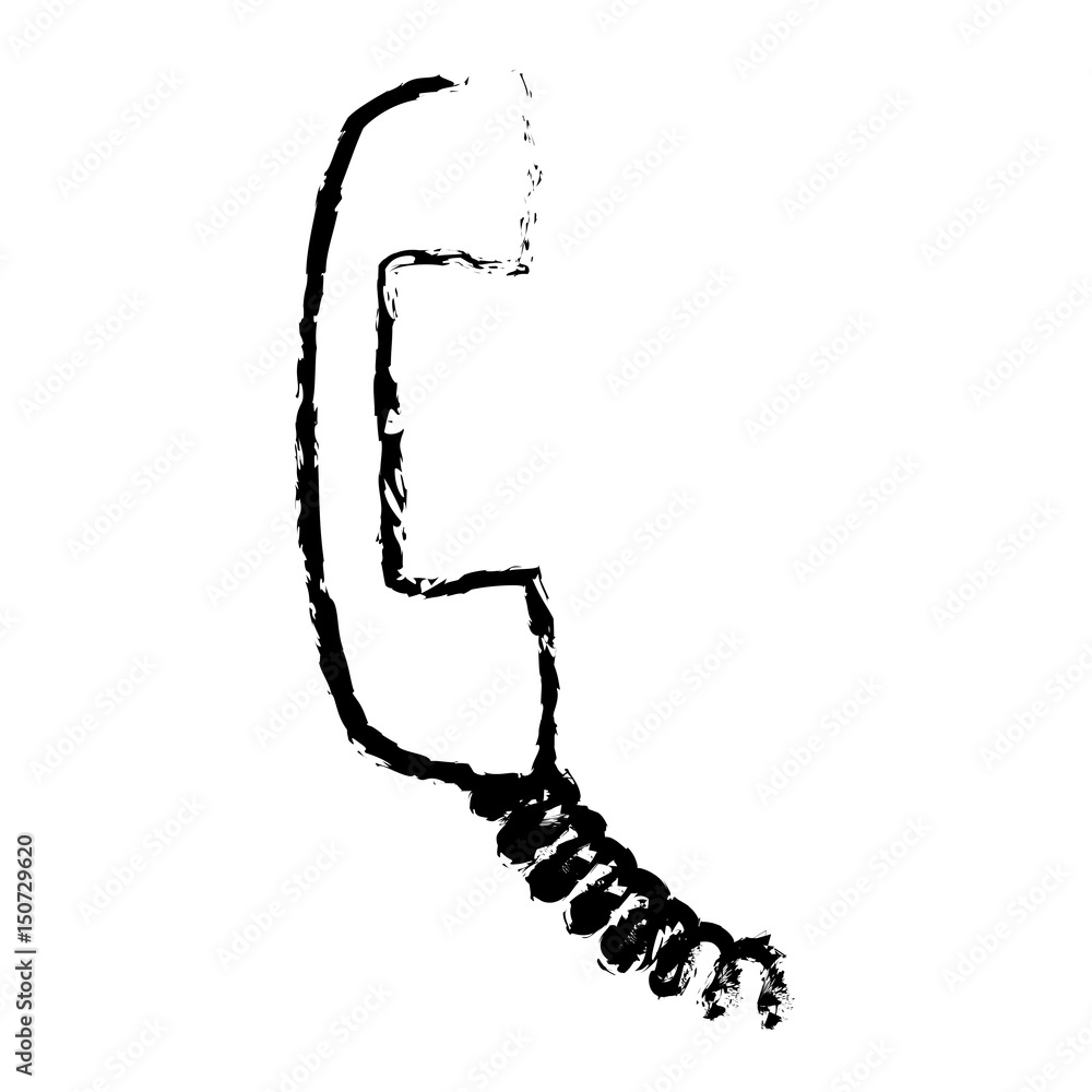 telephone call center service cable sketch vector illustration Stock ...