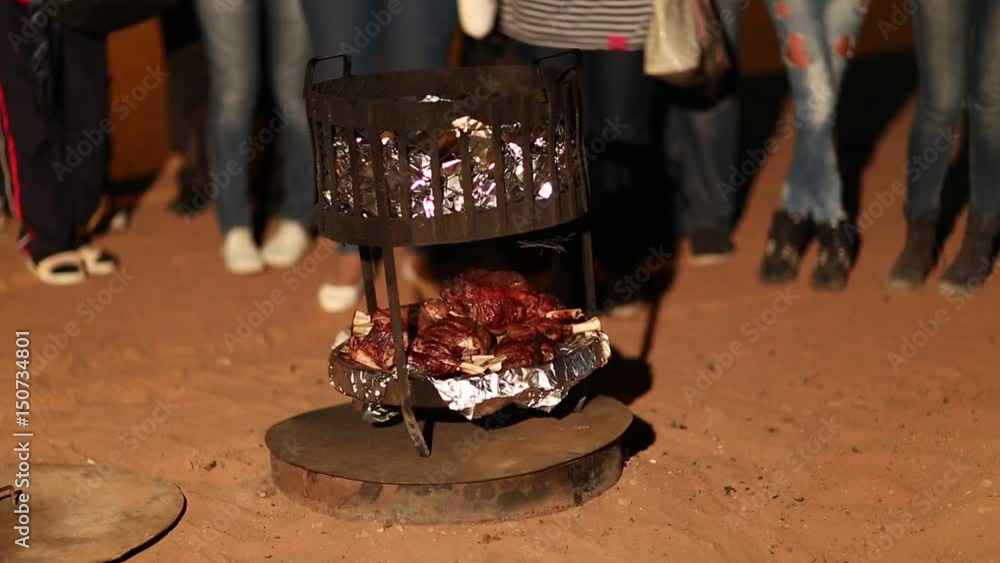 Jordanian cuisine. Zarb is a traditional bedouin meal, famous meat dish ...