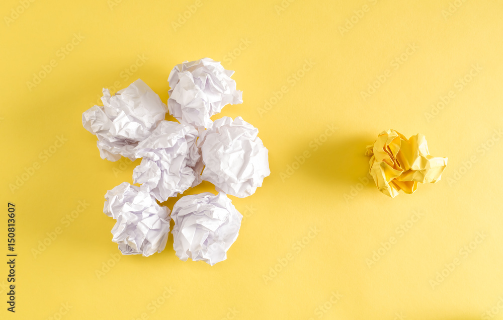 Crumpled paper balls Stock Photo | Adobe Stock
