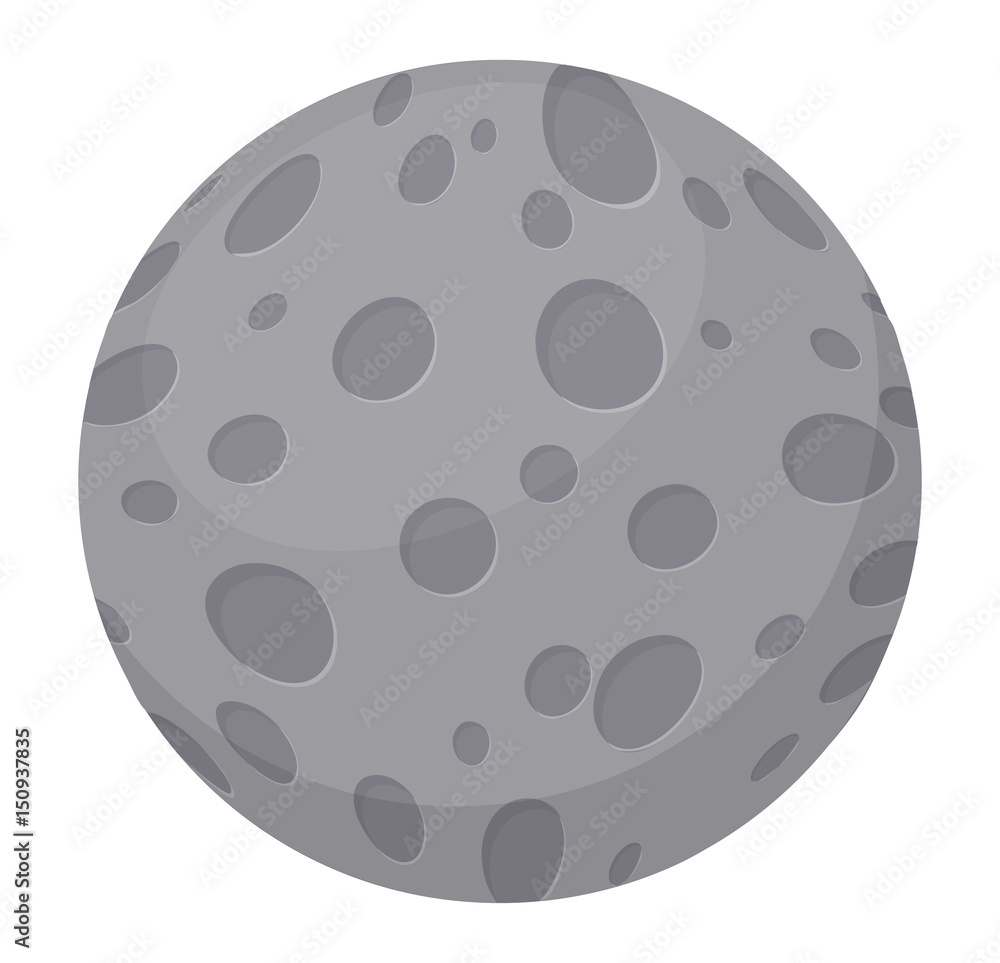 cartoon moon vector symbol icon design. Stock Vector | Adobe Stock