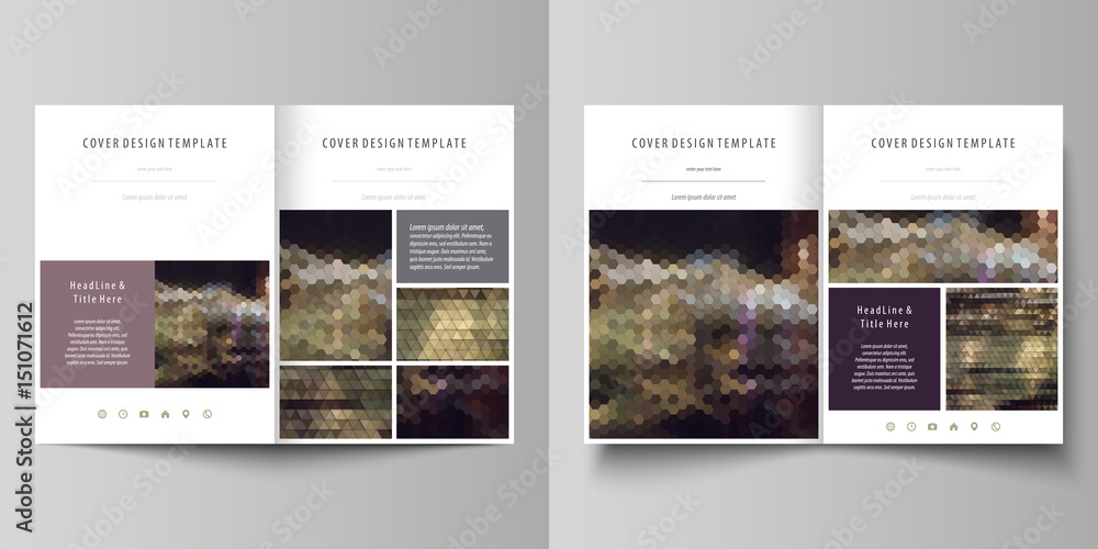 Business templates for bi fold brochure, magazine, flyer, booklet ...