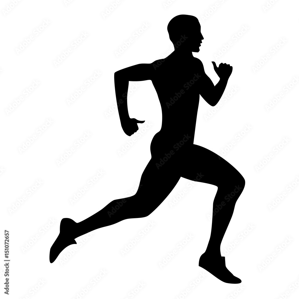 Male Runners Silhouette