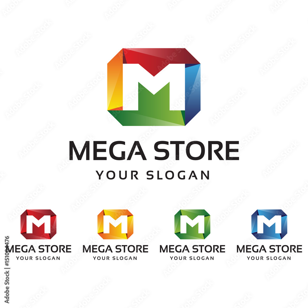 Mega Store Letter M Logo Stock Vector | Adobe Stock