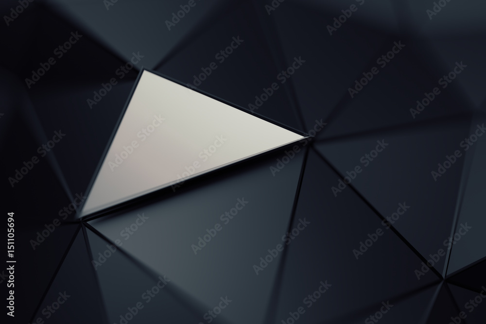 Abstract 3d rendering of triangulated surface. Contemporary background ...