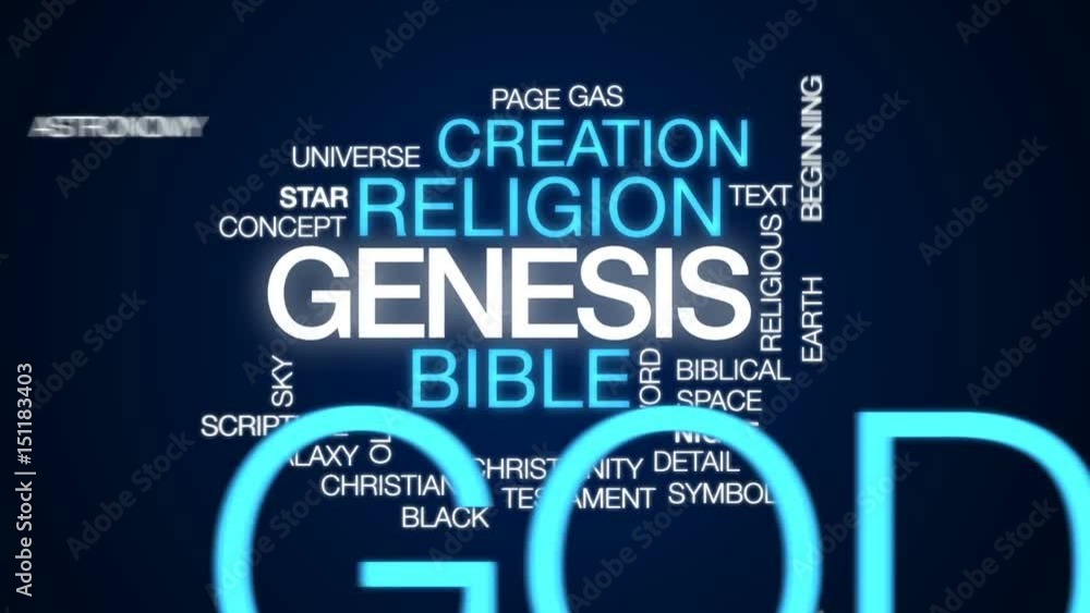 Video Stock Genesis animated word cloud, text design animation. | Adobe ...