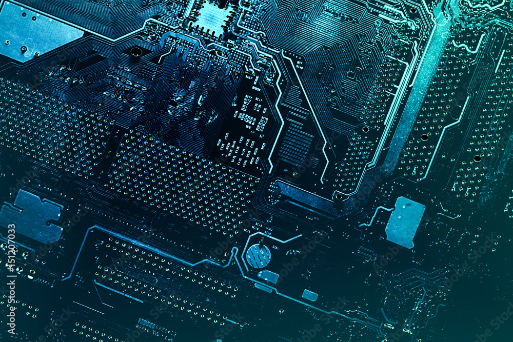 Motherboard digital chip. Circuit board. Electronic computer hardware ...