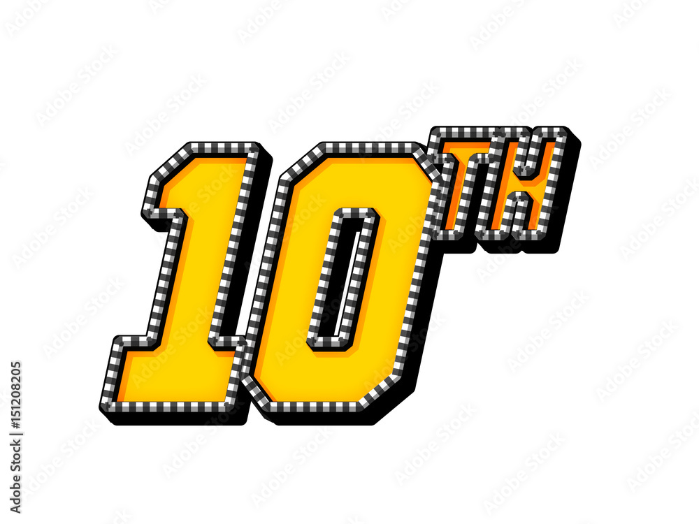 10th celebration event number for poster or invitation Stock ...