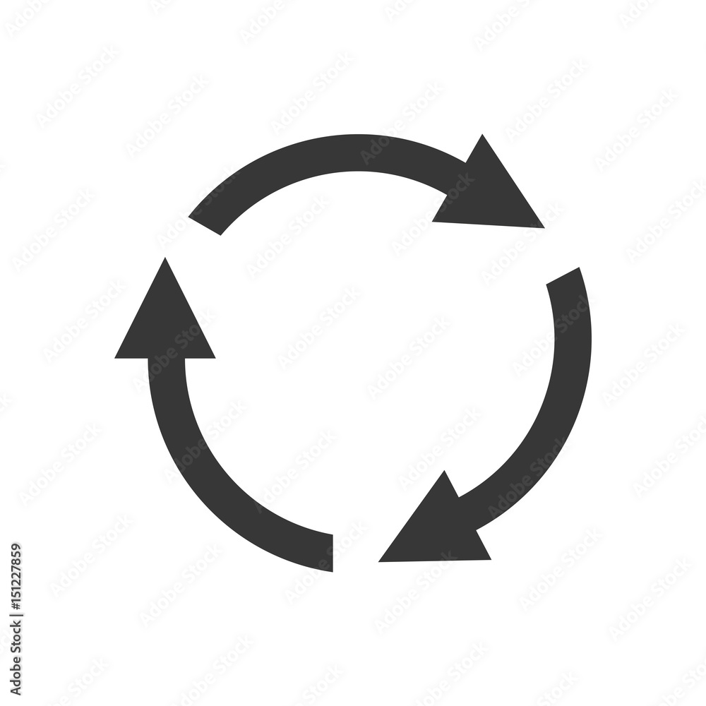 white background with arrows circle reload vector illustration Stock ...