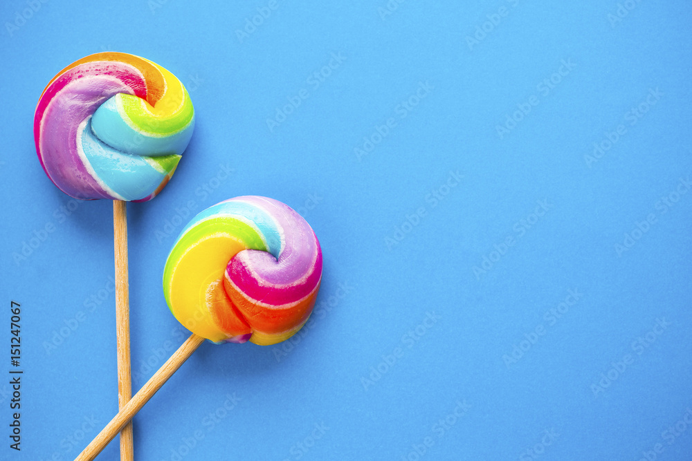 rainbow color lollipop Stock Photo | Adobe Stock