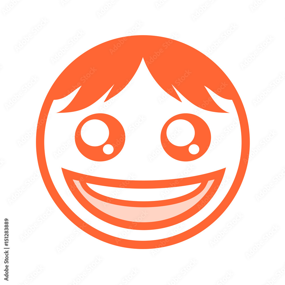 funny happy face draw Stock Vector | Adobe Stock