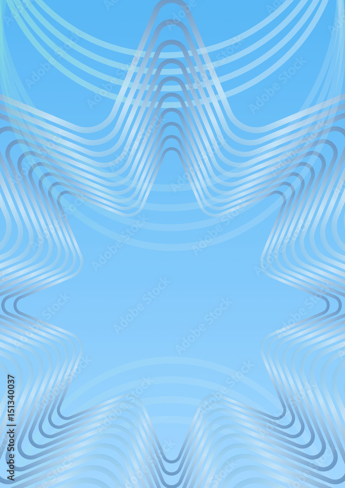 Light blue abstract vertical background with line star element, white ...