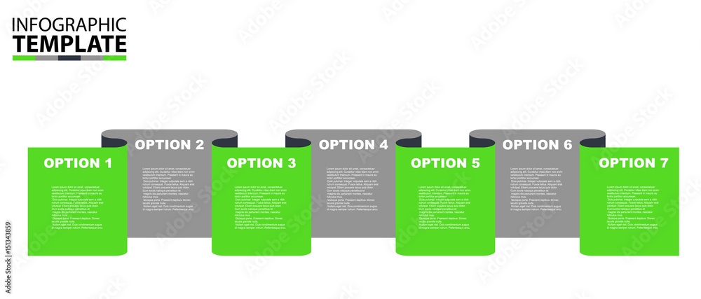 seven step vector infographic template Stock Vector | Adobe Stock