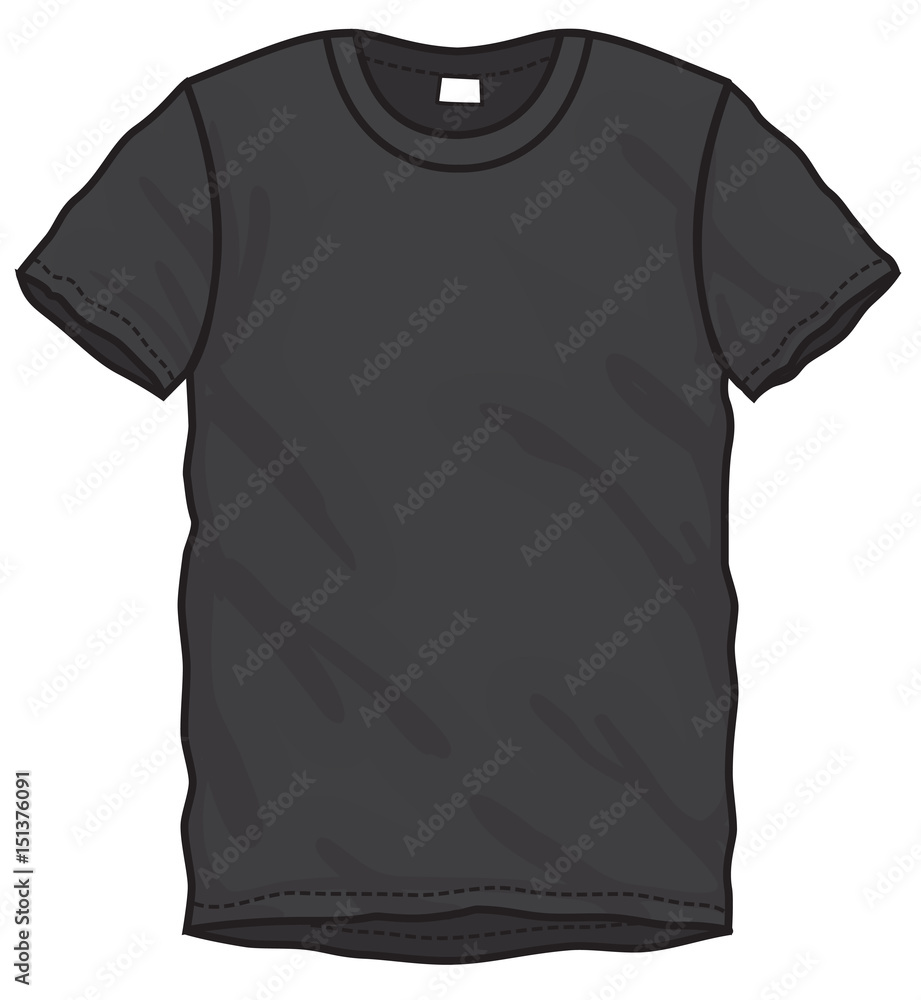 Black T-Shirt Design Template Stock Vector | Adobe Stock