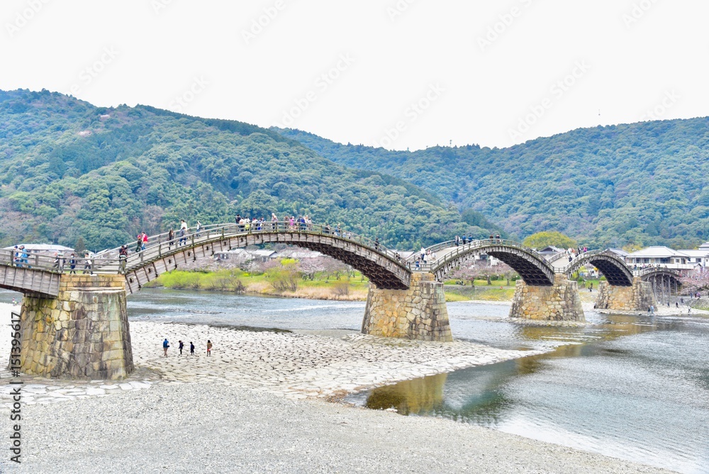 Kintaikyo Bridge, One of the Three Most Famous Bridges in Japan Stock ...