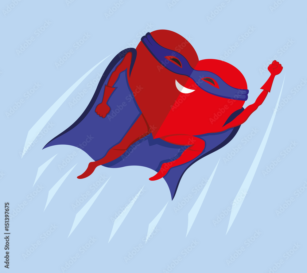 Super heart. Stock Vector | Adobe Stock