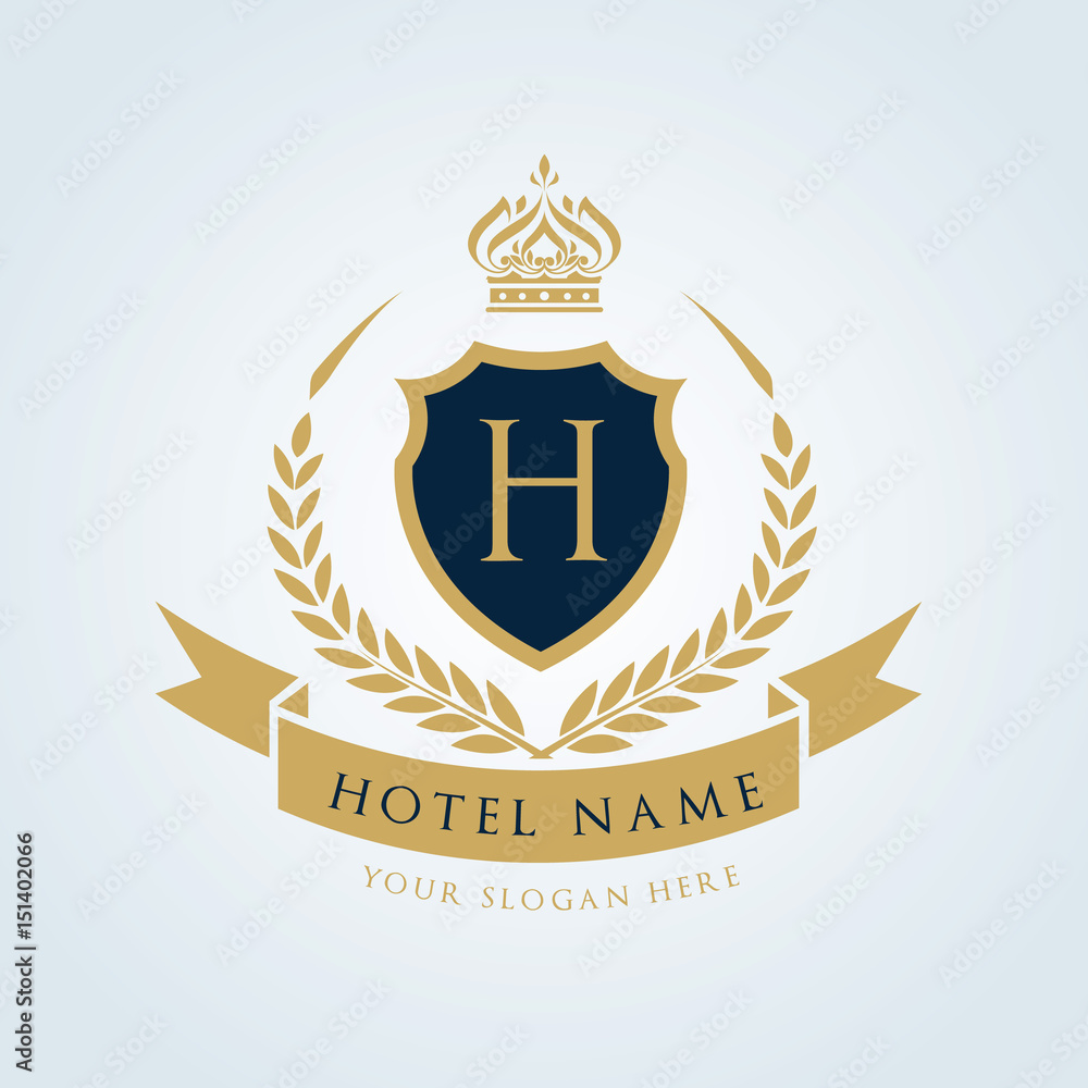 Luxury Hotel logo, Boutique logo, vintage logo, king royal brand ...