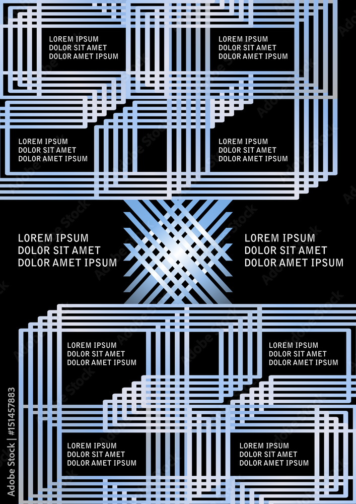 Futuristic background with geometric line shapes in metallic design ...